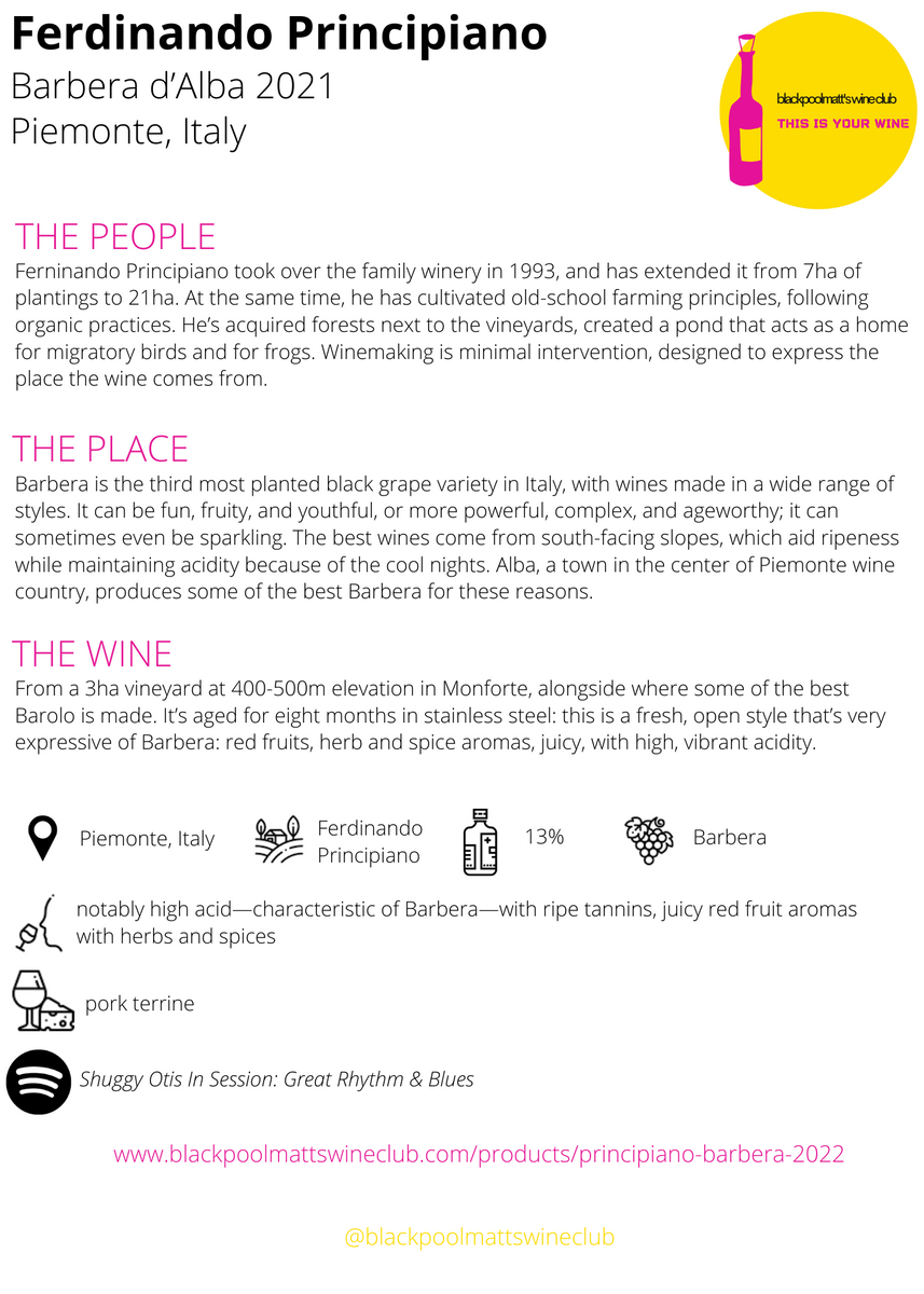 Ferndinando Principiano Barbera d'Alba 2021 – blackpoolmatt's wine club
