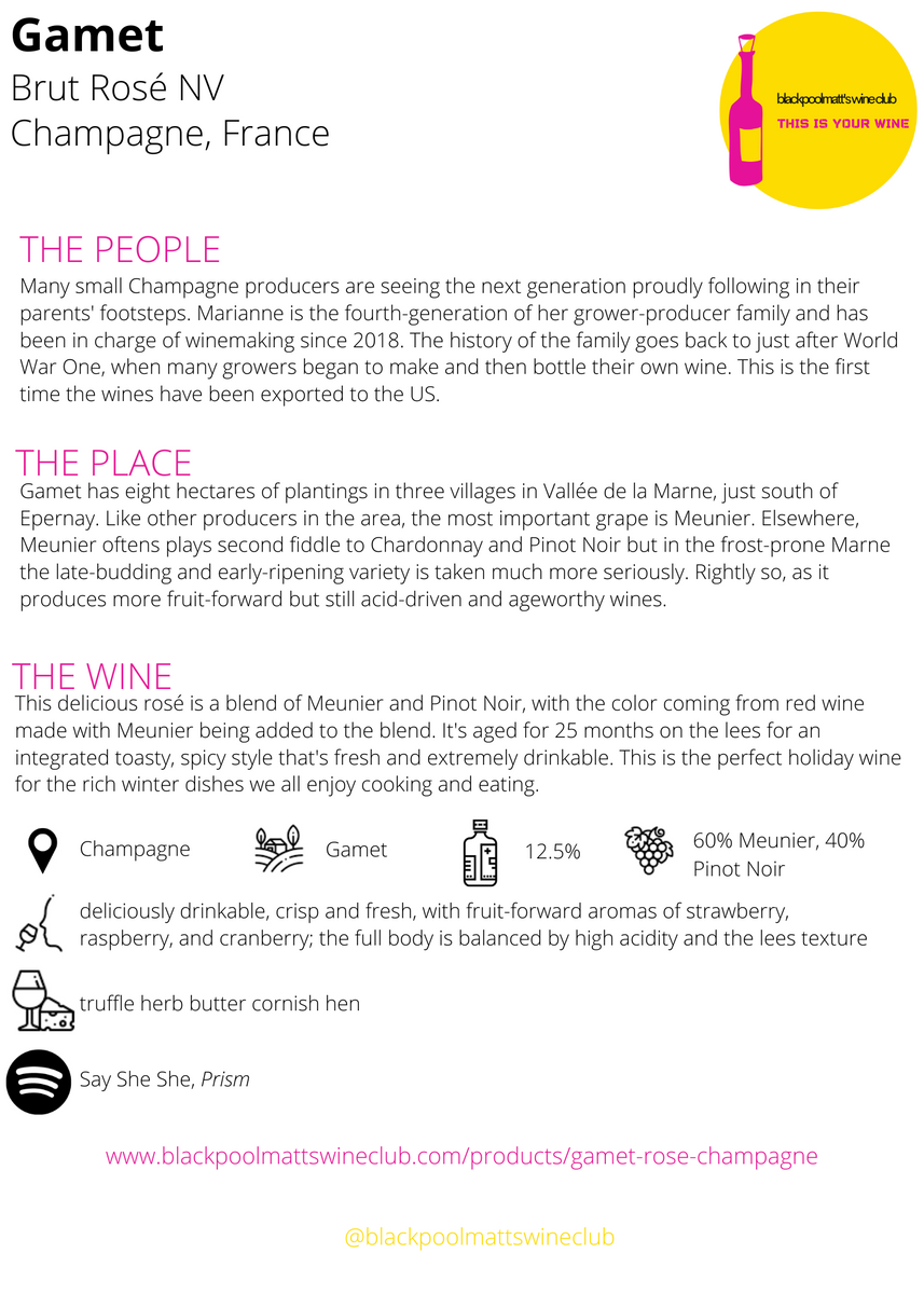 Gamet Rosé Brut Champagne NV – blackpoolmatt's wine club